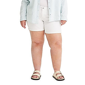 Levi's Women's Mid Length Shorts, Chalk White, 32
