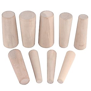 KIMISS Marine Boat Tapered Conical Thru-Hull Soft Wood Plugs, 9pcs Safety Wooden Plug Stops Emergency Leaks Accessory for Marine Boat Yacht Sailing Fishing