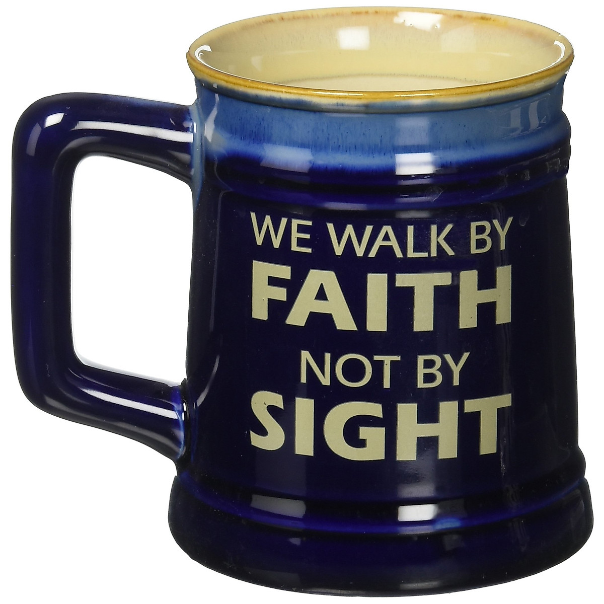 Decorative Walk By Faith Not By Sight Porcelain Coffee Mug,10 fluid ounce
