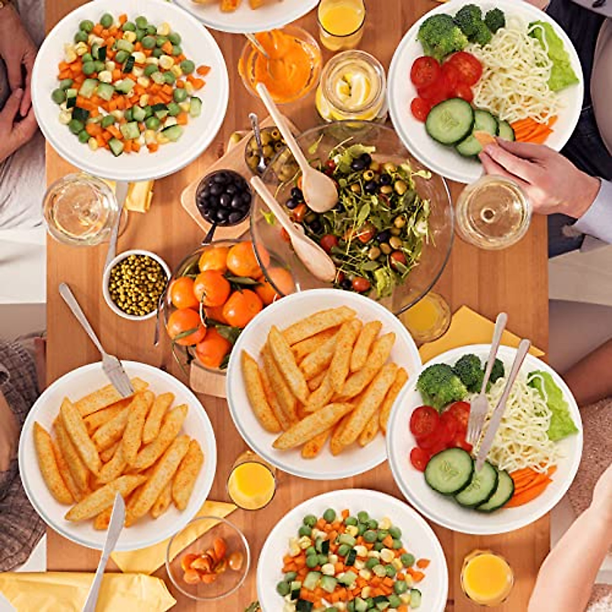 Eco-friendly 200 Pack Disposable Paper Plates, 100% Compostable & Biodegradable, Heavy-Duty Sugarcane Plates for Party, Picnic (6in)