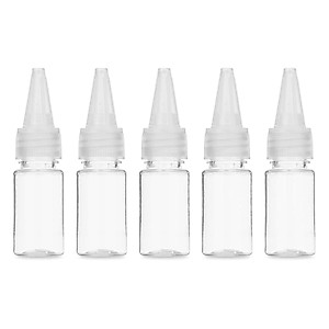 5pcs 10-250ml Refillable Bottles Squeeze Bottles Eye Dropper Bottle Liquid Dispenser Sharp-mouth Container with Twist Top Cap(10ml)