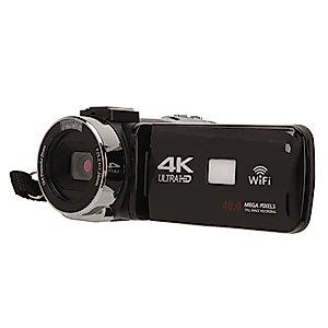 4K Digital Camera, Vlogging Camera, 3.0 inch IPS Touch Screen, 18X Digital Zoom, 48 Megapixels, WiFi Direct Connection, Front Fill Light, Equipped with Remote Control
