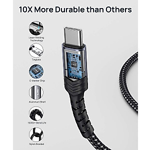 JSAUX 2-in-1 Link Cable 10 FT Compatible with Meta/Oculus Quest 3/2 Accessories & PC/Steam VR, USB 3.0 High Speed PC Data Transfer Adapter, Compatible with VR Headset, Gaming PC, Quest 3 & 2 & 1 -Grey
