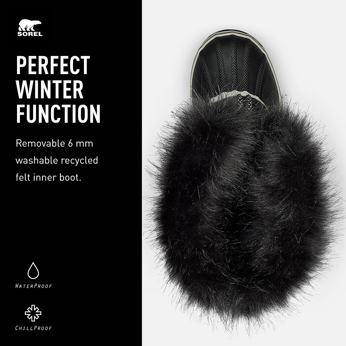 Sorel Youth Unisex Youth Joan of Arctic Waterproof Boots - Black, Dove - Size 4