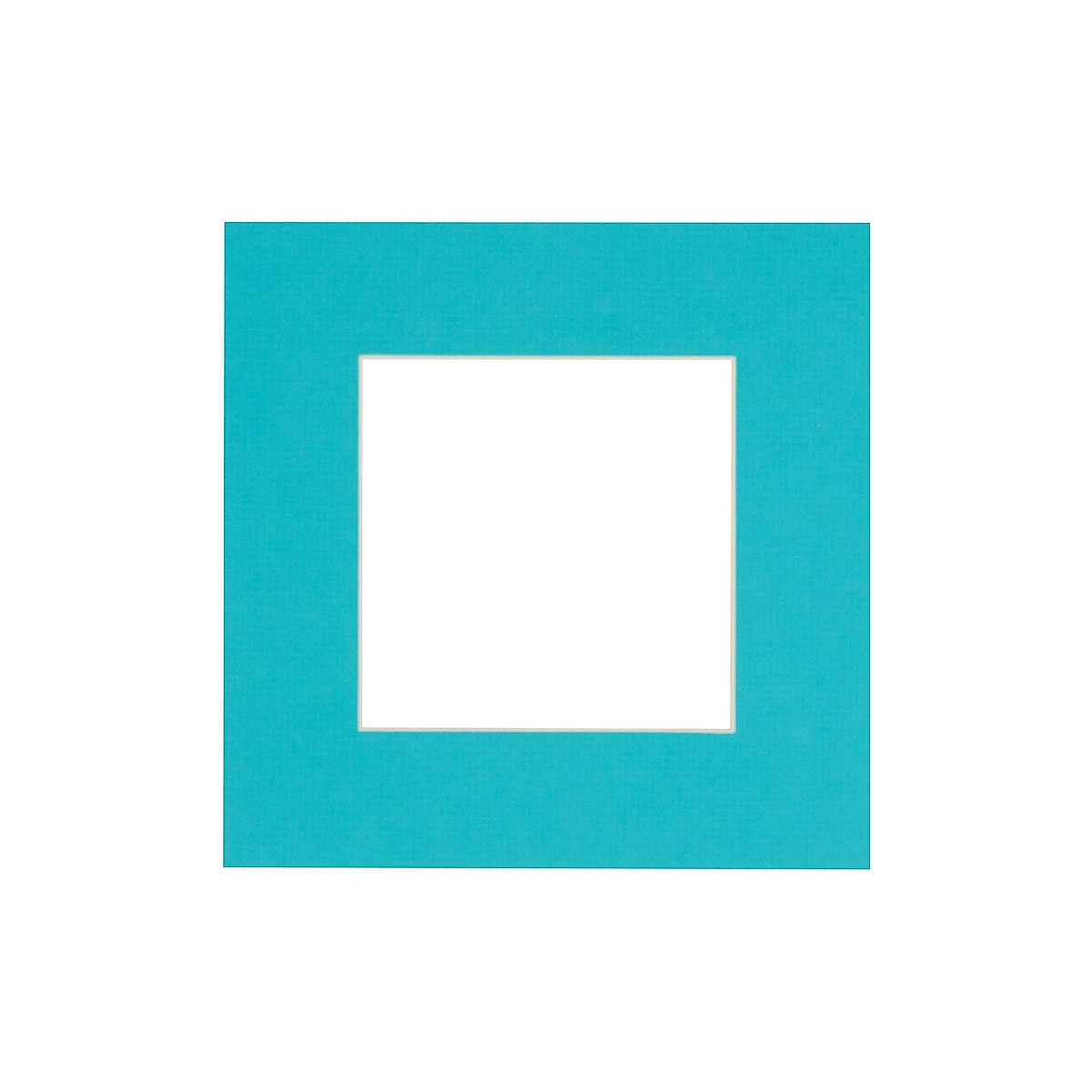 CountryArtHouse Aquamarine Blue Acid Free 11x11 Square Picture Frame Mat with White Core Bevel Cut for 7x7 Pictures - Fits 11x11 Frame - Pack of 1 Matboard