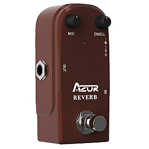 AZOR Pedal Power Adapter with AP311 Spring Reverb Guitar Effect Pedal with True Bypass Aluminium alloy case