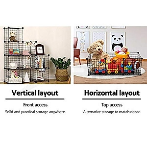 HOMIDEC Wire Cube Storage, Storage Shelves 4 Cube Bookshelf Bookcase Closet Organizer and Storage, Wire Storage Shelves Multi-Use DIY Storage Cube Shelf for Books, Toys, Clothes, Tools