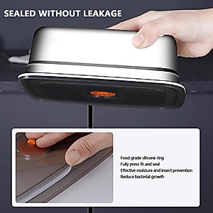 TRBIDRBO 2 PCSFood Storage Containers with Lids Airtight (2 Containers & 2 Lids), Leak proof Storage Box Meat Container for Fridge Nestable Dishwasher Freezer Safe