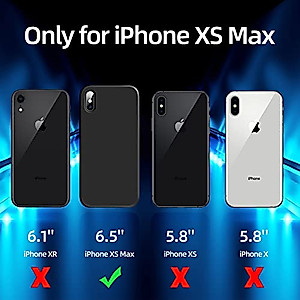 Dssairo [3 in 1 Designed for iPhone Xs Max Case, with 2 Pack Screen Protector, Slim Liquid Silicone Phone Case for iPhone 10 Xs Max 6.5 Inch, [Anti-Scratch] [Drop Protection] (Black)