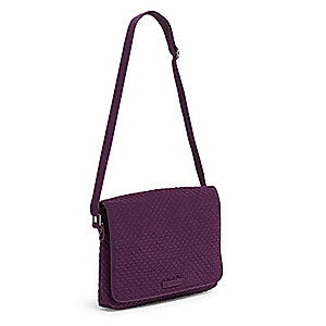 Vera Bradley Women's Microfiber Turnabout Crossbody Purse, Indiana Rose, One Size