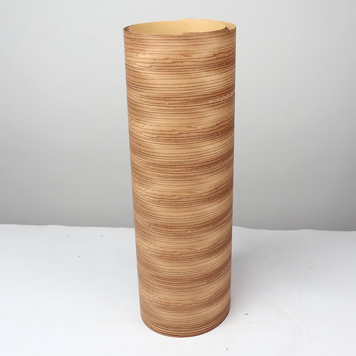 Aibote Natural Zebra Wood Veneer Furniture Restoration Sheets(60x250CM) Wooden DIY Material for Speaker Showcase Cabinets Table Shelves Kitchen Hotel(Flat Cut)