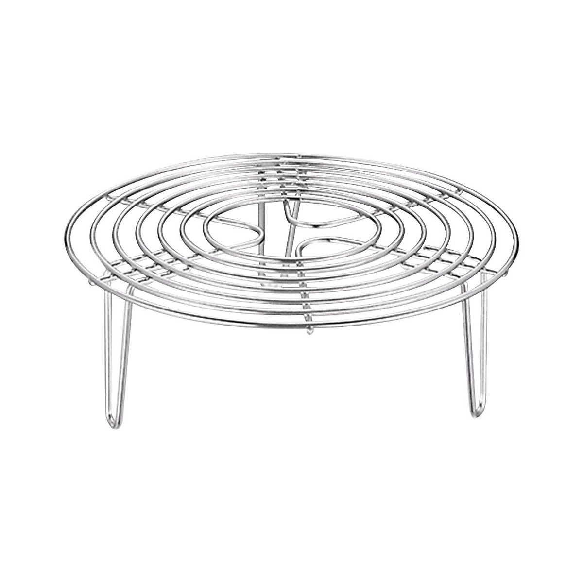Round Steamer Rack and Cooling Rack,Stainless Steel Pot Trivet, Wire Steamer Kettle Rack Holder, Fit For Pots Cookware Pressure Cooker Pans Up, 8-Inches (size:20x7cm)