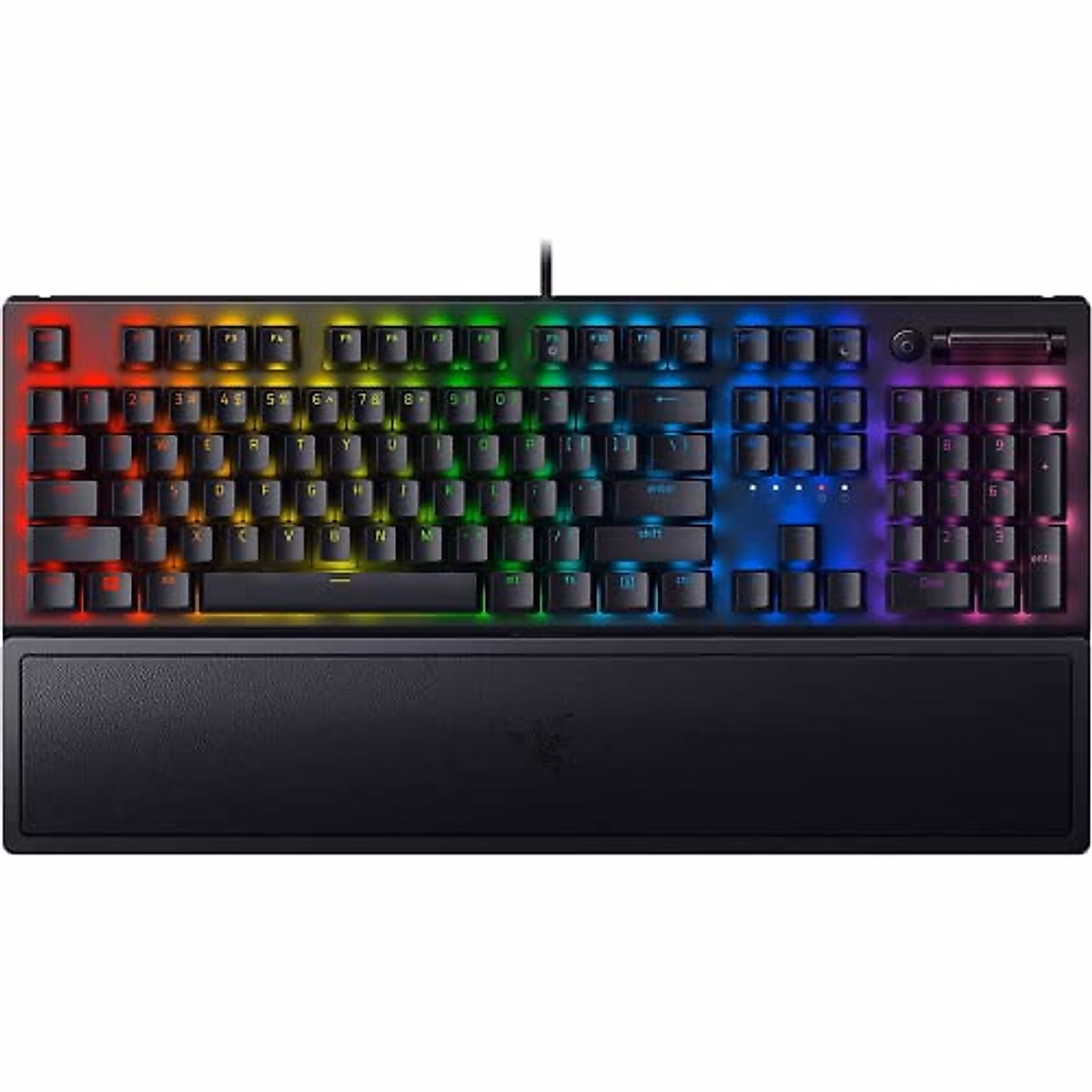 Razer BlackWidow V3 Mechanical Gaming Keyboard: Green Mechanical Switches - Tactile & Clicky - Chroma RGB Lighting - Compact Form Factor - Programmable Macro Functionality - Classic Black