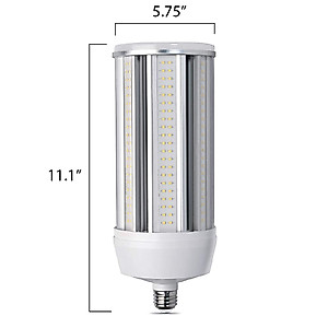 Feit Electric C15000/5K/LED 750 Watt-Equivalent 125W Non-Dimmable High Bright 15000 Lumen Corn Cob LED Yard Light Bulb, 11.1" H x 5.75" D, 5000K Daylight