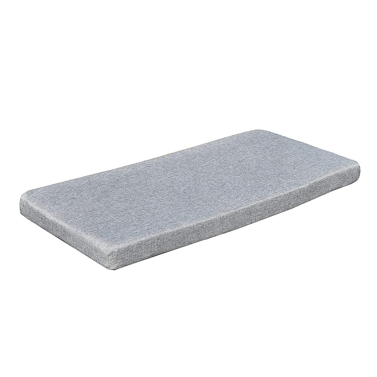 Bay Window Seat Cushions Indoor Furniture 60x14 Inch Non Slip Washable Kitchen Dining Bench Cushion with Zipper, Light Grey