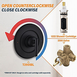 Replacement for Moen T2901BL Gibson Posi-Temp Shower Valve Trim Kit, Matte Black Shower Trim Kit