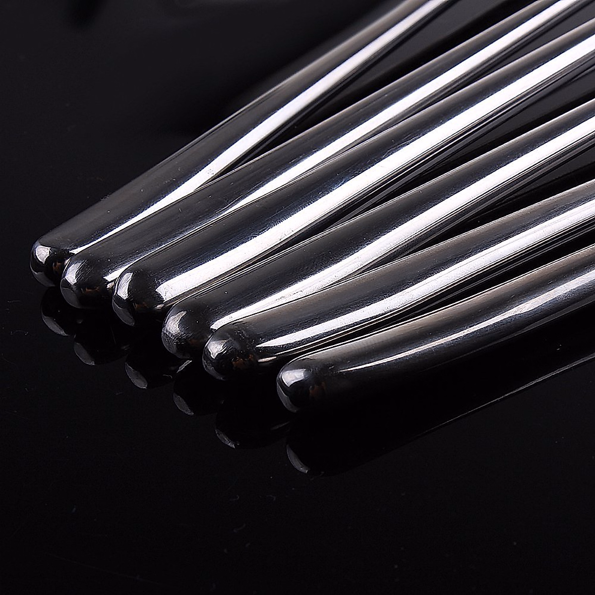 Korean Stainless Steel Rice Soup Iced Tea Spoon Coffee Spoon Cold Drink Spoon Fruit Juice Long Ice Scoop Long handle Great Circle 6Pcs