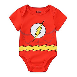 WARNER BROS Justice League Baby Boys 5 Pack Character Creepers - Batman, Superman, Flash, Aquaman and Green Lantern