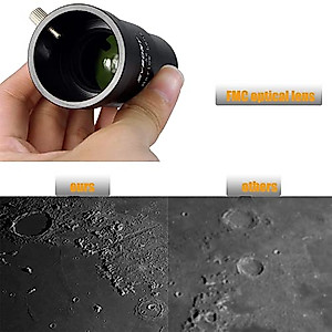 SVBONY Telescope Barlow Lenses, 1.25 Inch Telescope Accessory, Fully Metal Multi Coated Broadband Green Film Barlow Lens 5X for Telescope Astronomy Eyepiece