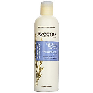 Aveeno Skin Relief Shower & Bath Oil, 10 Ounce (Pack of 3)