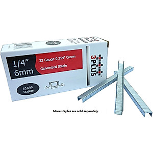 3PLUS H7116LSP-KT 22 Gauge 3/8-Inch Crown Pneumatic Upholstery Stapler with Long Nose, Air Stapler Kit, with 6000 Staples, 1/4-Inch to 5/8-Inch