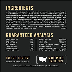 Purina Pro Plan Small Breed High Protein Dog Food Dry Shredded Blend Lamb and Rice Formula - 18 lb. Bag