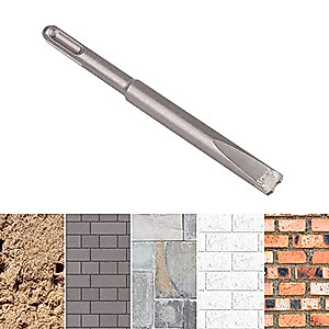 Vearter 3Pcs SDS PLUS Shank Tungsten Carbide Tipped Chisel Drill Bits Demolition Hammer bit for Tile, Brick, Stone, Concrete, Marble,Cement