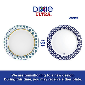 Dixie Ultra Disposable Paper Plates, 8 ½ inch, Lunch or Light Dinner Size Printed Disposable Plates, 300 count (10 Packs of 30 Plates), Packaging and Design May Vary
