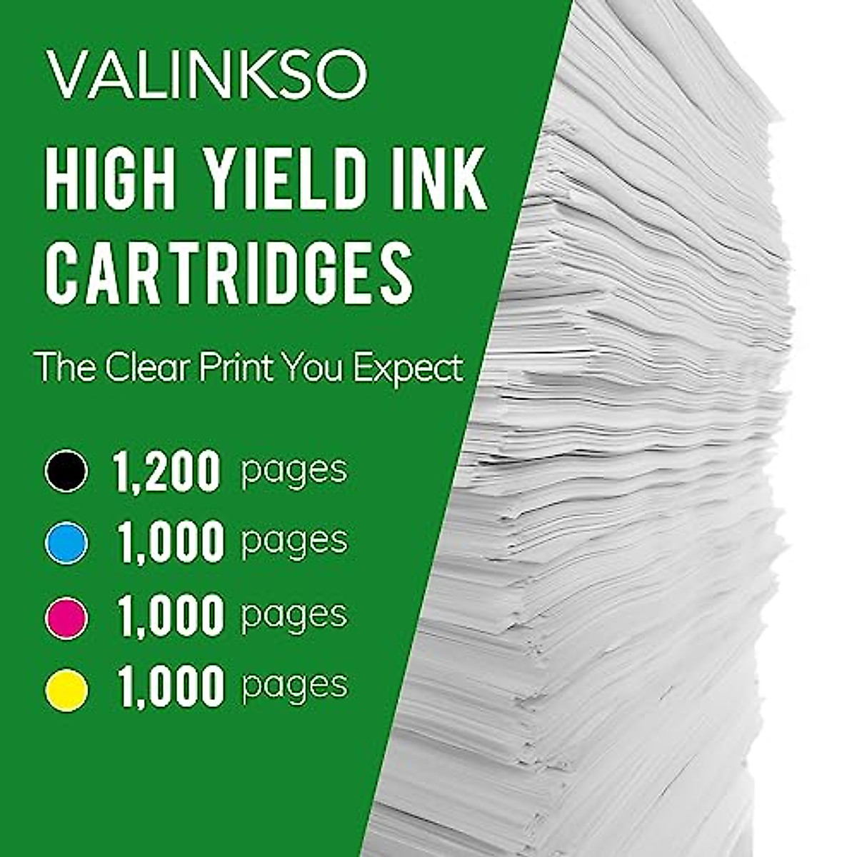 Valinkso 910XL Ink Cartridges Combo Pack Replacement for HP 910XL 910 XL Ink Cartridges Compatible for HP Officejet Pro 8020 8025 8028 8035 8022 Printer (4 Pack 910XL Ink Cartridges Combo Pack)