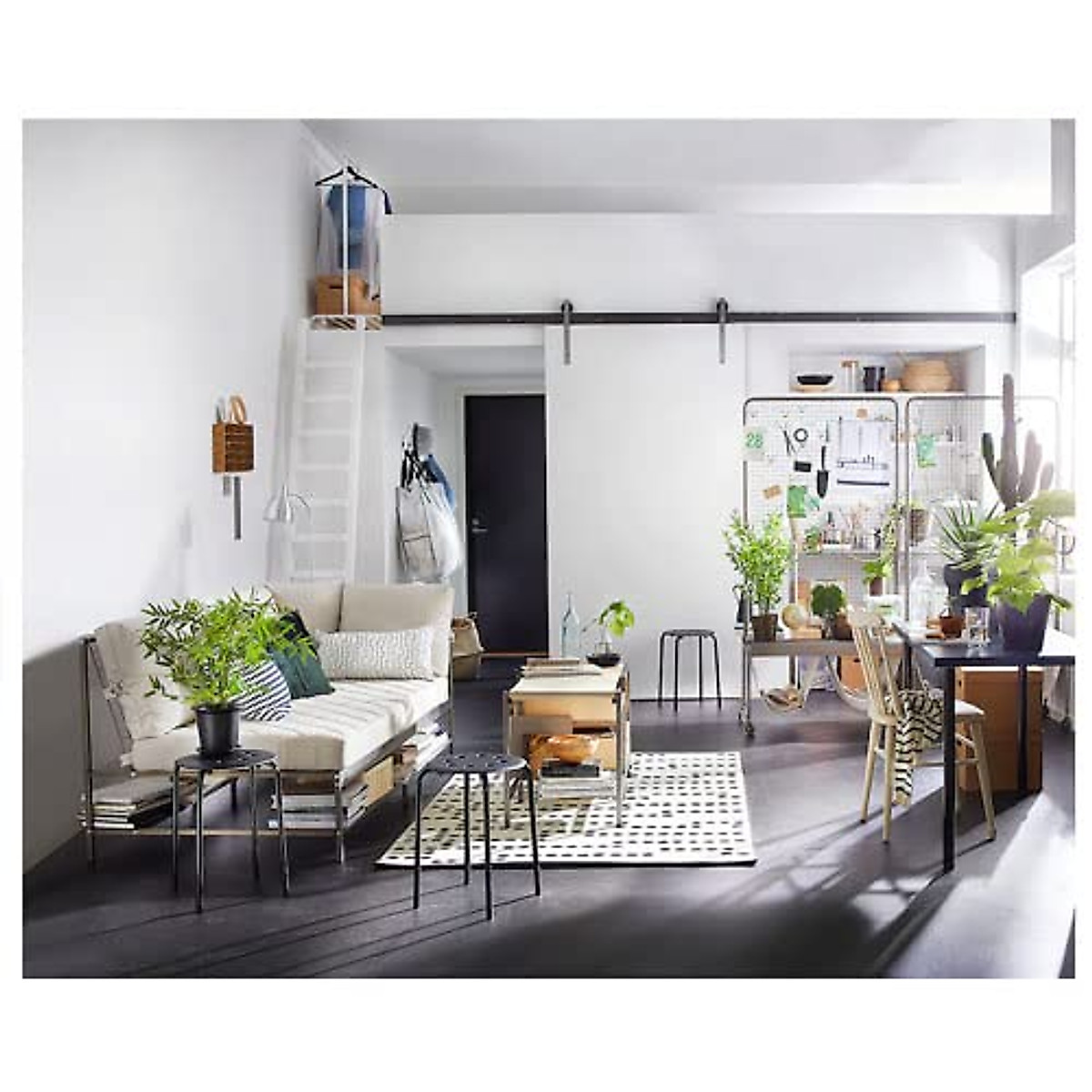 IKEA Marius Home, Study & Office Stool (45 cm, Black)