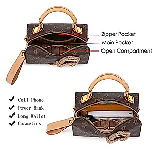 MESSGAIL Top Handle Satchel for Women Classic Shoulder Bag Designer Pochette with Wide Adjustable Strap
