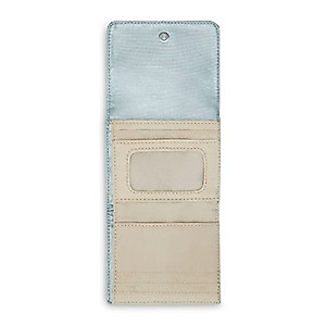 Kipling Womens Women's Cece Wallet, Purse, Snap Closure, Metallic Small Wallet, Pearl Teal Metallic, 4.25 L x 3.875 H 0.5 D US