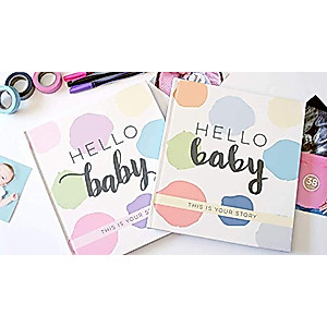 Hello Baby Book, a journal scrapbook for boys milestones and memories