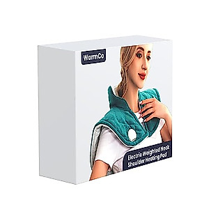 𝟐𝟎𝟐𝟑 𝐍𝐄𝐖 Weighted Heating Pad for Neck and Shoulders, WarmCo 2.4lb Large Electric Heating Pad for Back Pain Relief,Gifts for Women Men Mom for Christmas, Birthday, Mothers Day