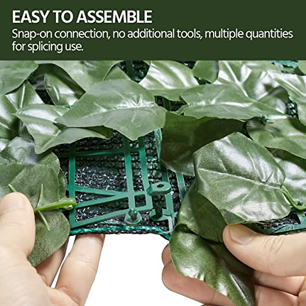 Yaheetech Ivy Privacy Fence, 38" x 116" Artificial Hedges Fence and Faux Ivy Leaf Decorative Screen with Mesh Backing for Outdoor Indoor Garden Balcony Decor, 2PCS