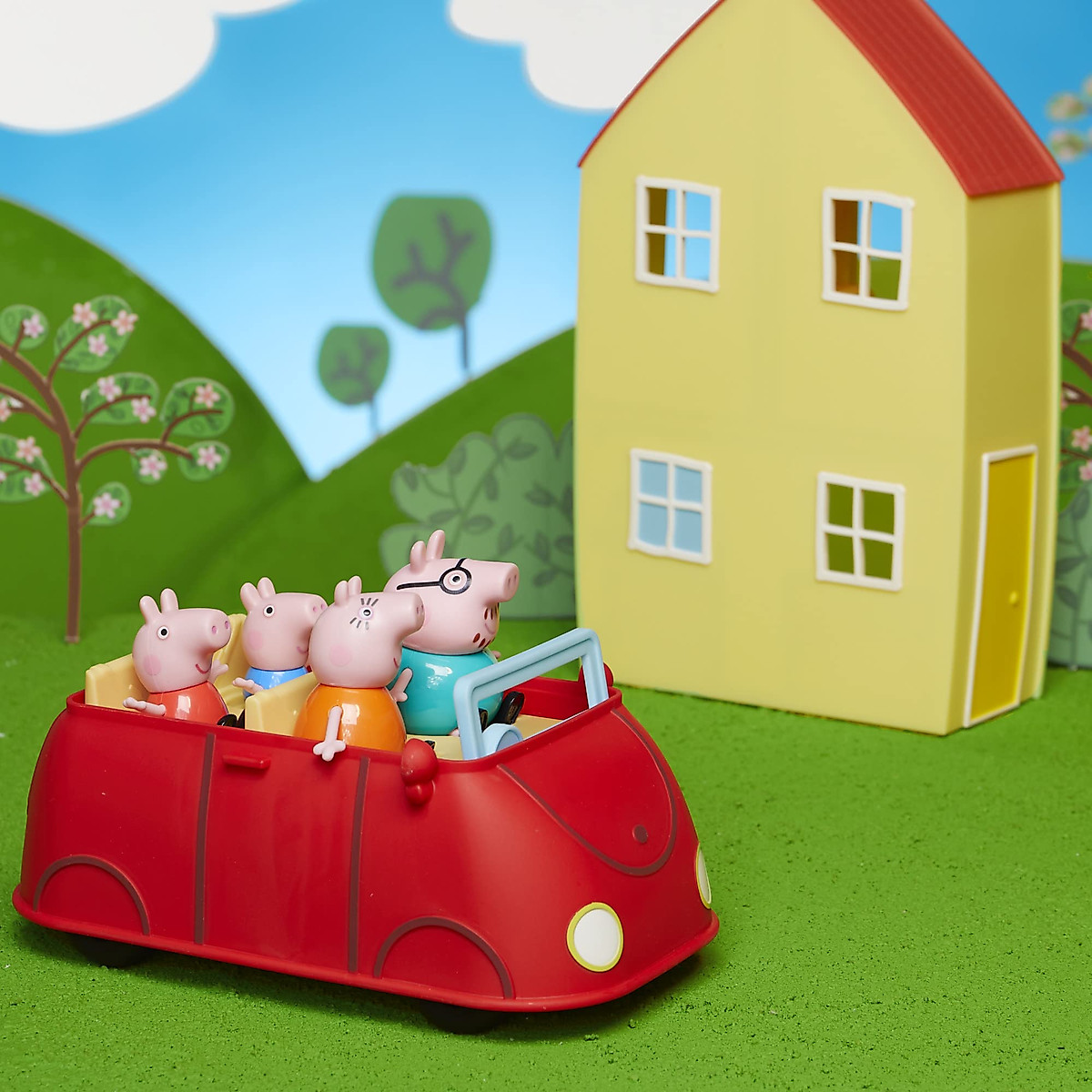 Peppa Pig Toys Peppa's Family Home Combo , House Playset with 4 Figures and Car , Preschool Toys for 3 Year Old Girls and Boys and Up