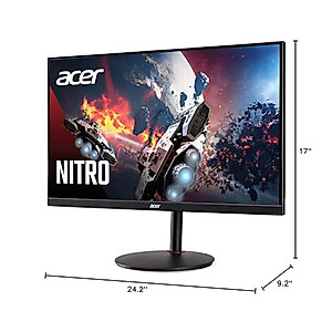Acer Nitro XV272U Xbmiipruzx 27"" WQHD (2560 x 1440) Agile-Splendor IPS Monitor, AMD Radeon FREESYNC, Up to 270Hz, Up to 0.5ms, DisplayHDR400, 99% Adobe RGB, (DP, 2 x HDMI & USB Type-C 65W), Black