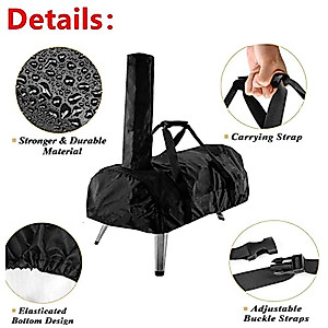 Heavy Duty Replacement Grill Cover for Ooni Karu 12 Carry Cover, Pizza Oven Cover for Ooni Karu Pizza Oven Cover, Pizza Oven Accessories, Black