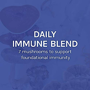 Host Defense, Stamets 7 Capsules, Daily Immune Support, Mushroom Supplement with Lion’s Mane and Reishi, Unflavored, 120