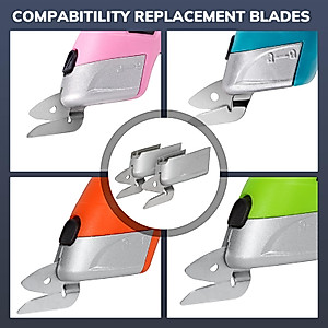 VLOXO Electric Scissors Replacement Blade, Cardboard Cutter Blade Multipurpose Home Electric Fabric Scissors Blade for Cutting Replacement for VLOXO CS4001 "O" and "D" Type Cutter 2 Pack Only Blades
