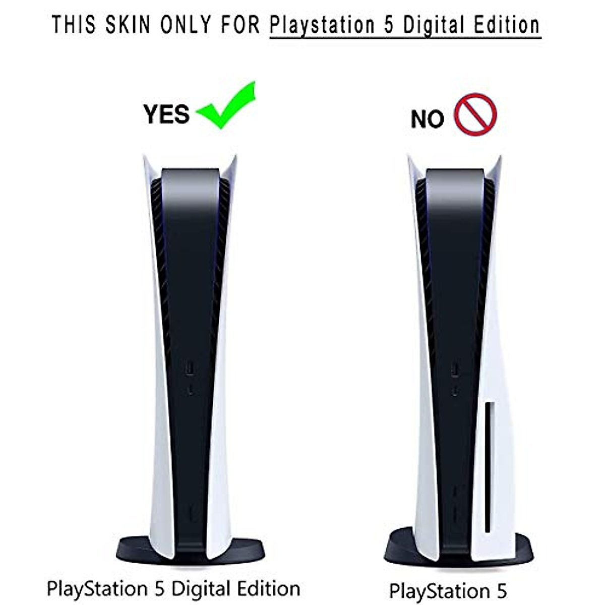 PS5 Console and DualSense Controller Skin Vinyl Sticker Decal Cover, Suitable for Playstation 5 Digital Edition Console and Controller, Durable, Scratch-Resistant, Disk Version (NAR uto[4167])