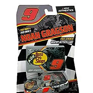 2021 Noah Gragson #9 Bass Authentics Wave 6 Car 1:64 Scale Diecast with Card Insert Car Measures 3" Long x 1 " Wide x 1" Tall