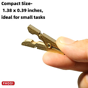 Gold Clothes Pins 100 Pack - Mini Clothespins for Photos, Crafts, and More