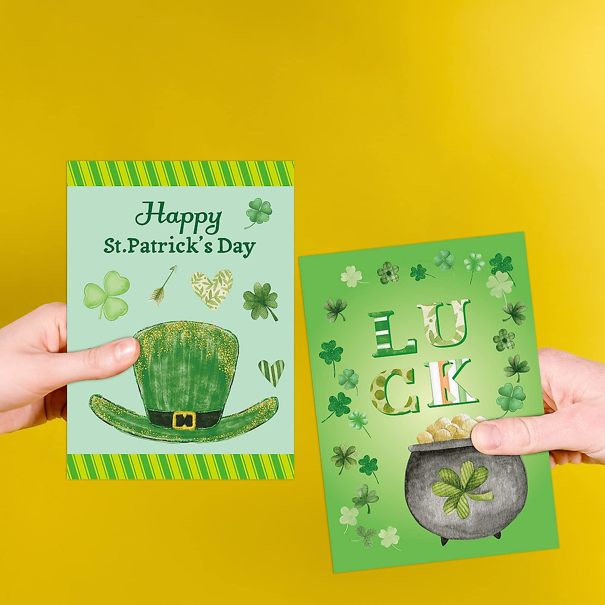 ceiba tree Happy St. Patrick's Day Cards 12 Pack Assorted Greeting Notes Cards with Envelopes