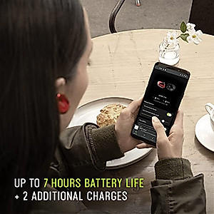 Shure AONIC Free True Wireless Earbuds, Sound Isolating Wireless Bluetooth Earphones, 21-Hr Battery Life, Studio-Quality Sound, Clear Call, Durable Quality, Lightweight, Fingertip Control - Red