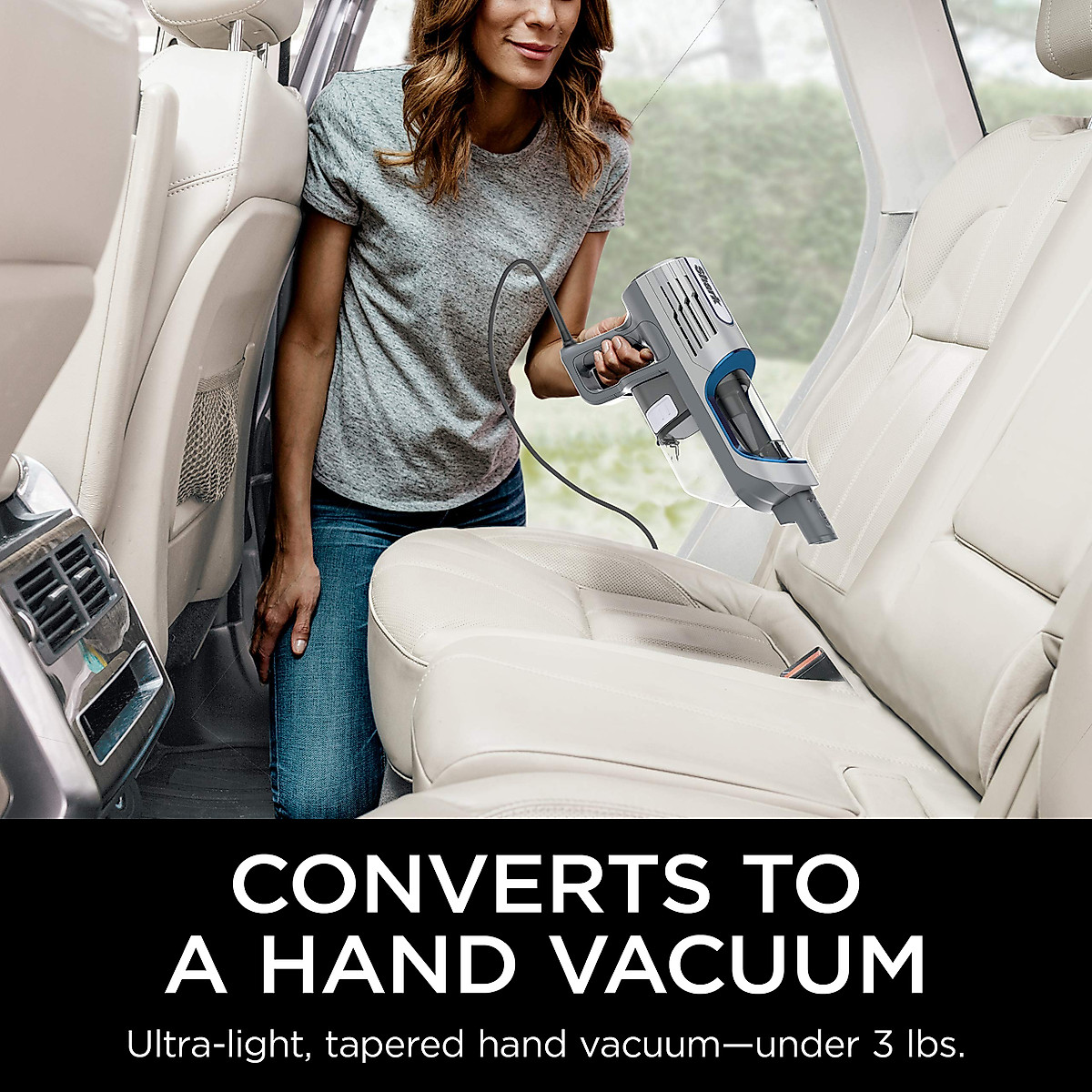 Shark HZ2002 Vertex Ultralight Corded Stick DuoClean PowerFins & Self-Cleaning Brushroll, Perfect for Pets, Removable Hand Vacuum, Upholstery Tool, Dusting & Power Brushes, Cobalt Blue