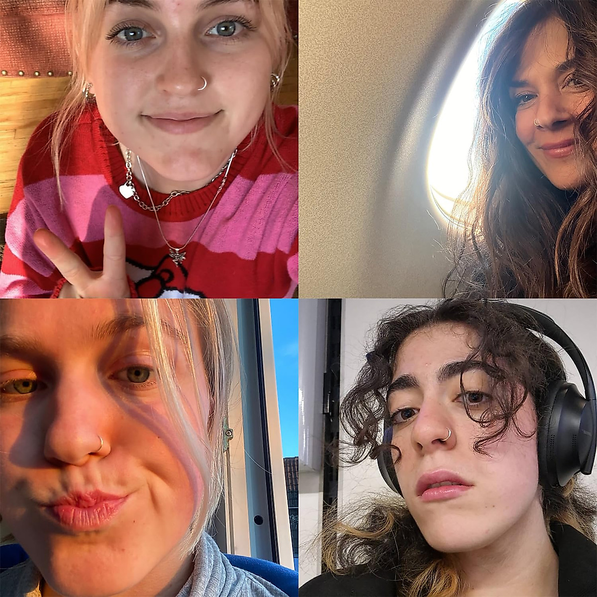 Set of 3 - Fake Clip On Nose Ring Hoop for Women - No Piercing Needed - 22 Gauge - 7mm - Faux Nose Septum Ring - Gold, Sterling Silver, Rose Gold - 22g