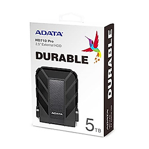 ADATA HD710 Pro 2TB USB 3.1 IP68 Waterproof/Shockproof/Dustproof Ruggedized External Hard Drive, Black (AHD710P-2TU31-CBK)