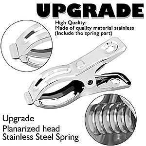 BESTEEL Upgraded 100 PCS Garden Clips, Greenhouse Clamps 100% Stainless Steel Heavy Duty Greenhuose Clips for Netting - Strong Grip to Hold Down Shade Cloth or Plant Cover on Garden Greenhouse Hoops