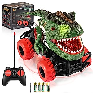 Dinosaur Toys for Kids 3-5, Remote Control Car Toy Truck, Dino Toys for 3 Year Old Boys Toddlers, Boy Toys Age 3,4,5 and Up, Toy Cars for 4 Year Old Boys, Kids Christmas Birthday Gifts